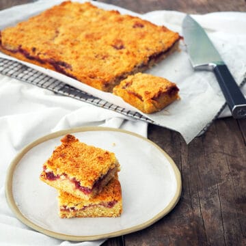 Coconut & Strawberry Jam Slice