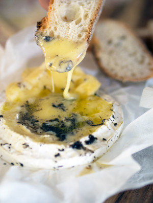 Baked Brie with Black Truffles