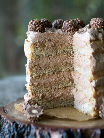 Seriously Delicious Hazelnut Sponge with Nutella Cream - Belly Rumbles