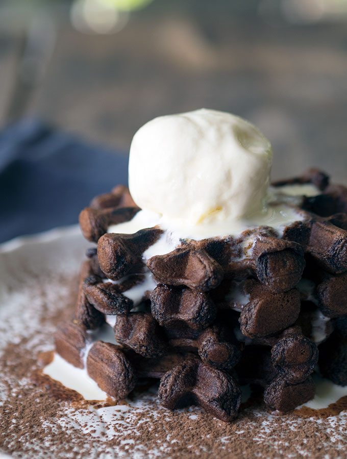 The Best Triple Chocolate Waffles Recipe | Belly Rumbles