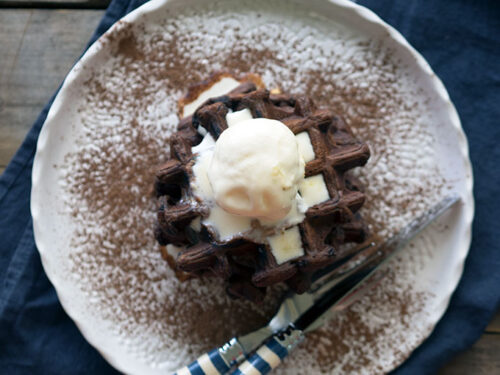 The Best Triple Chocolate Waffles Recipe - Belly Rumbles