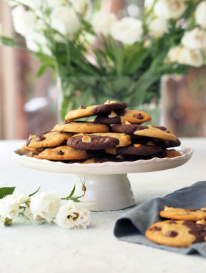 Two Tone Chocolate Chip Cookies - Belly Rumbles