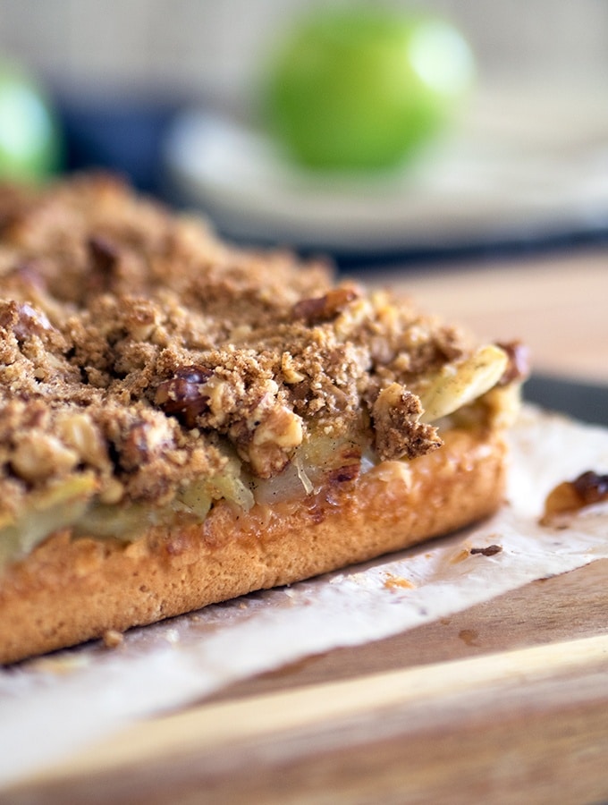 Family Pleaser, Apple Walnut Crumble Slice - Belly Rumbles