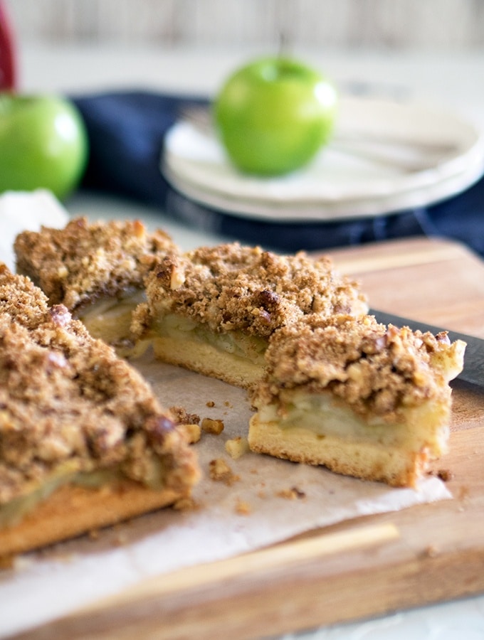 Family Pleaser, Apple Walnut Crumble Slice - Belly Rumbles