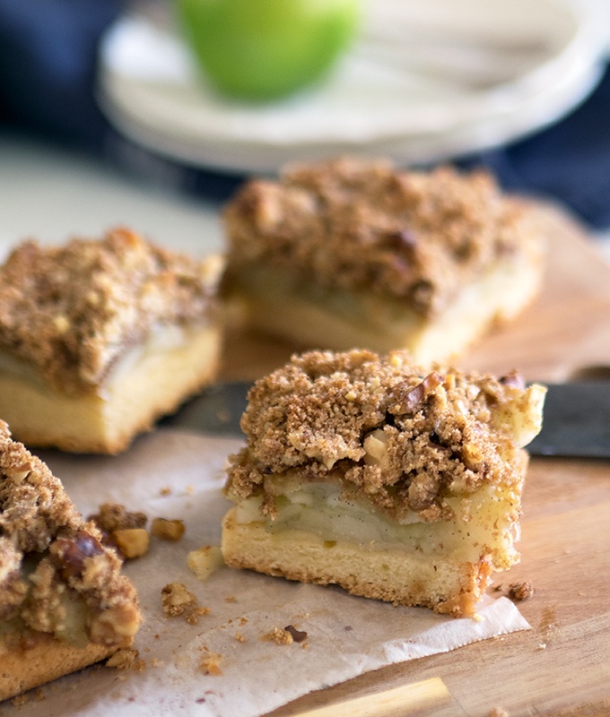 Family Pleaser, Apple Walnut Crumble Slice - Belly Rumbles