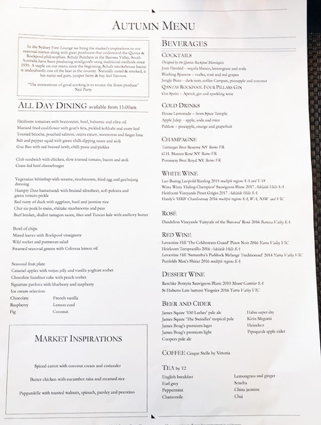 A look at the Qantas First Class Lounge Sydney - Belly Rumbles