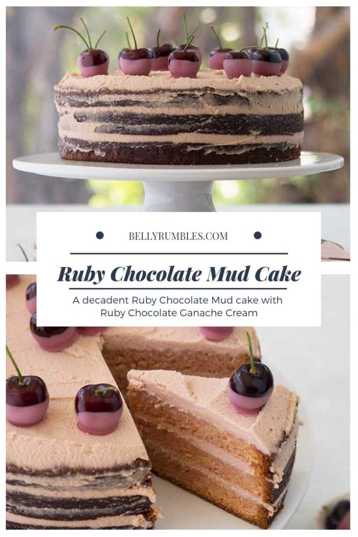 Ruby Chocolate Mud Cake - Belly Rumbles