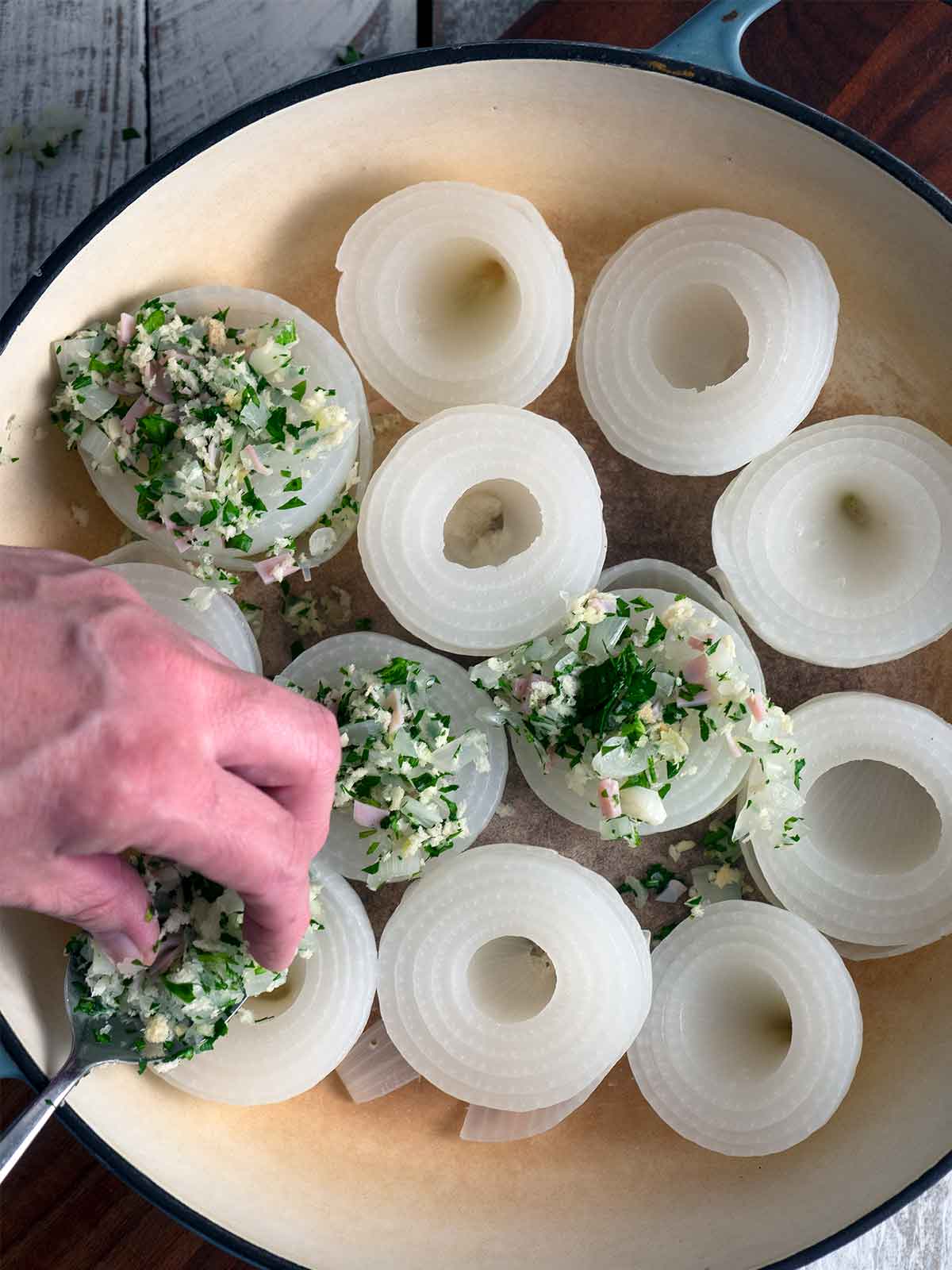 Baked Stuffed Onions with Parmesan Cream