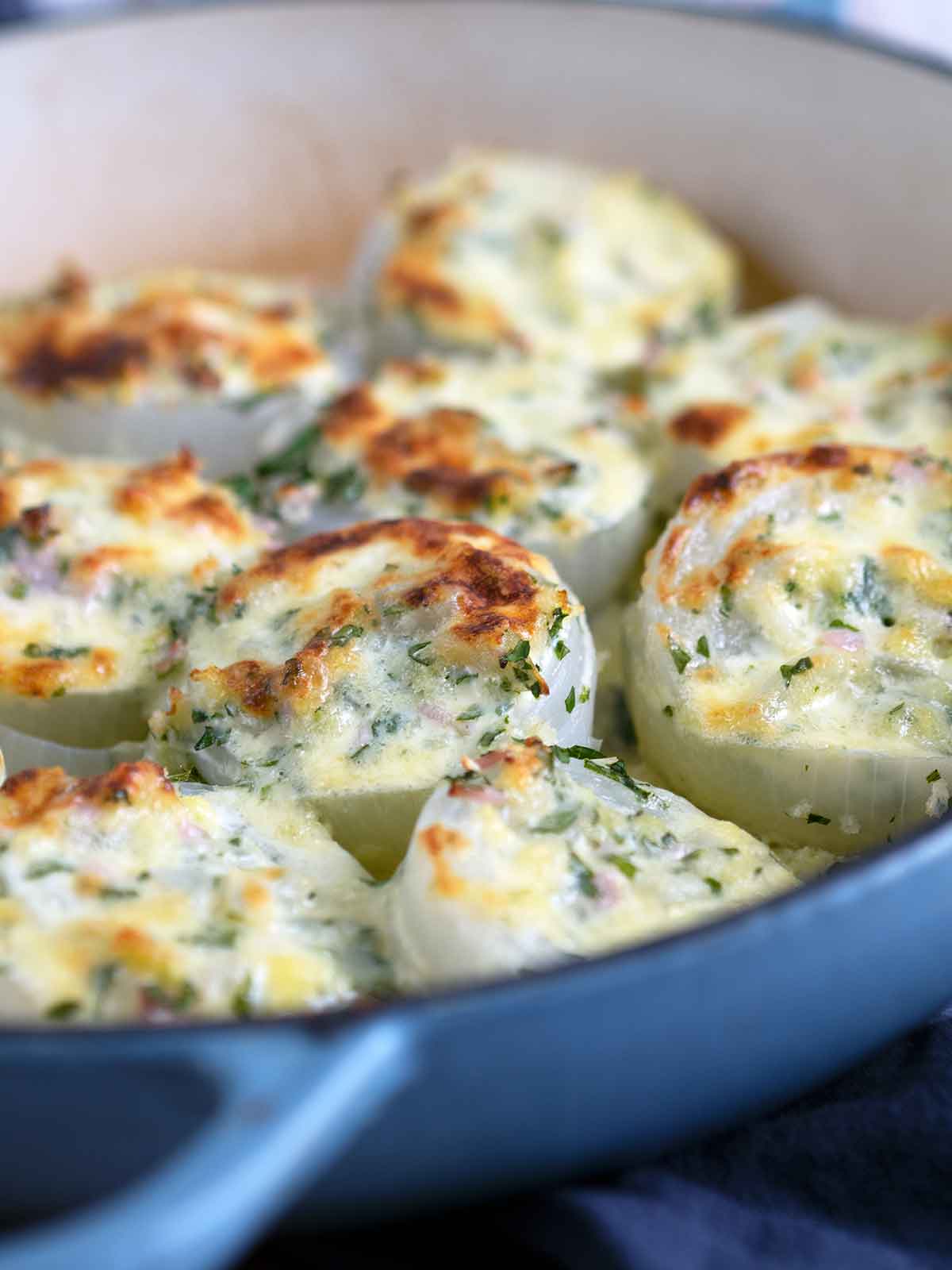 Baked Stuffed Onions with Parmesan Cream