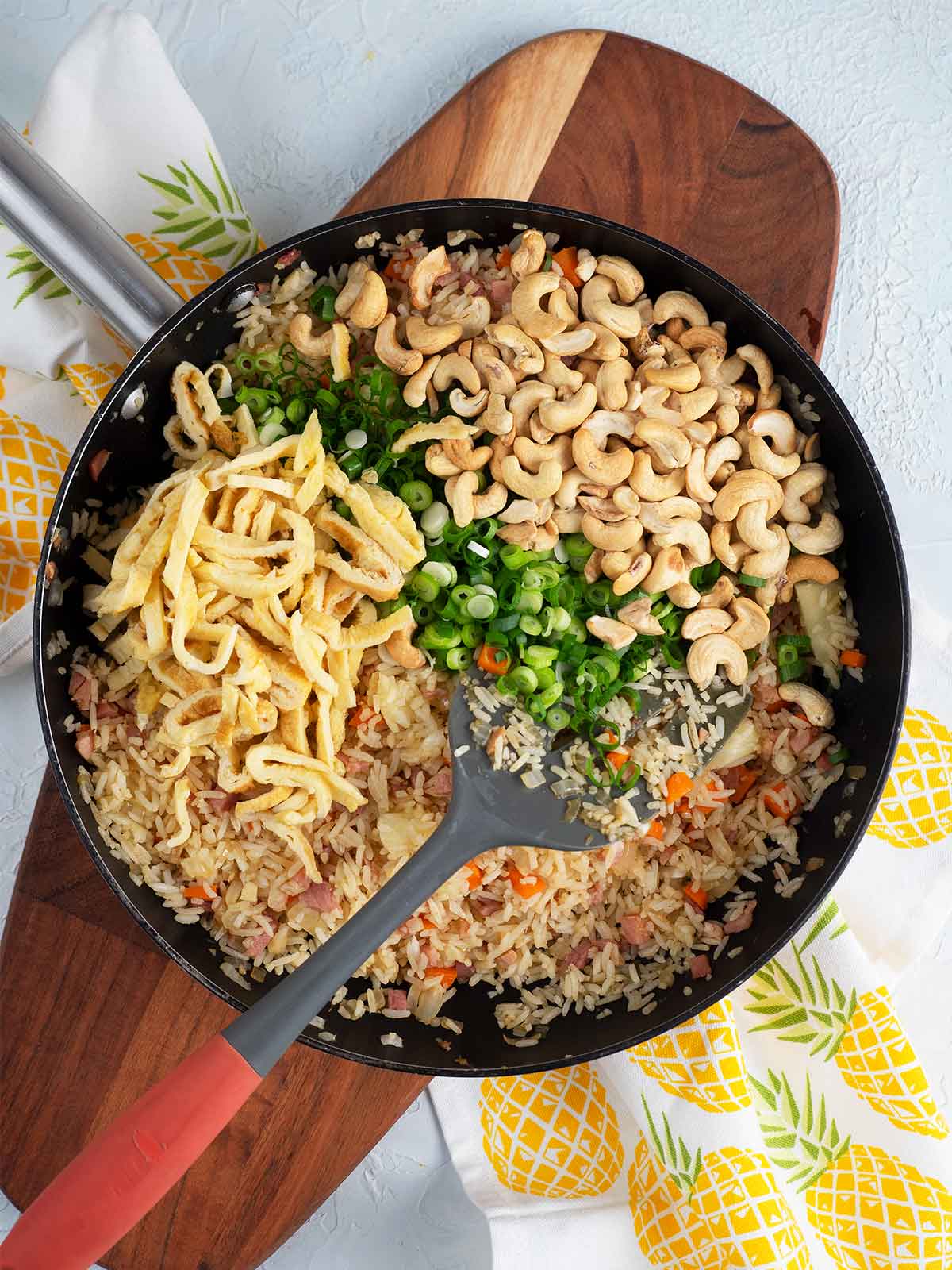 Ham and Pineapple Fried Rice - Belly Rumbles