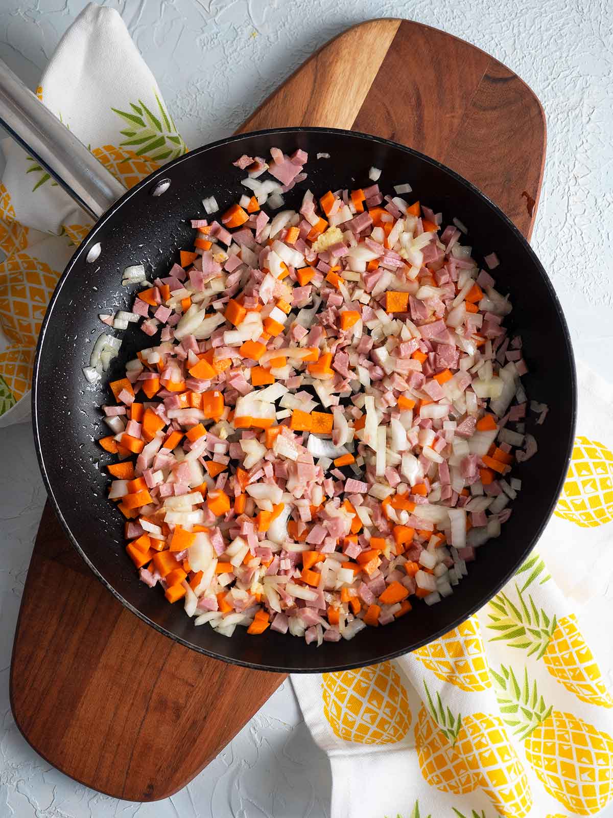 Ham and Pineapple Fried Rice - Belly Rumbles