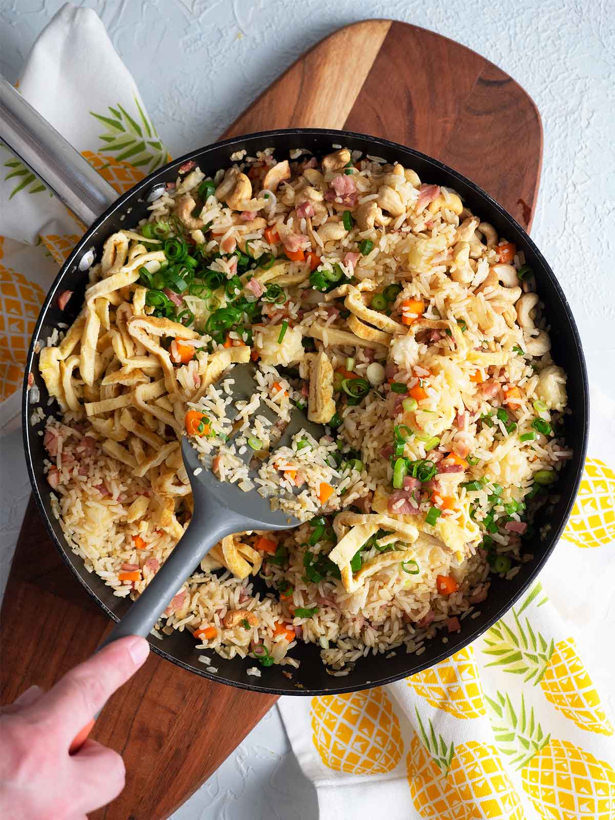 Ham and Pineapple Fried Rice - Belly Rumbles