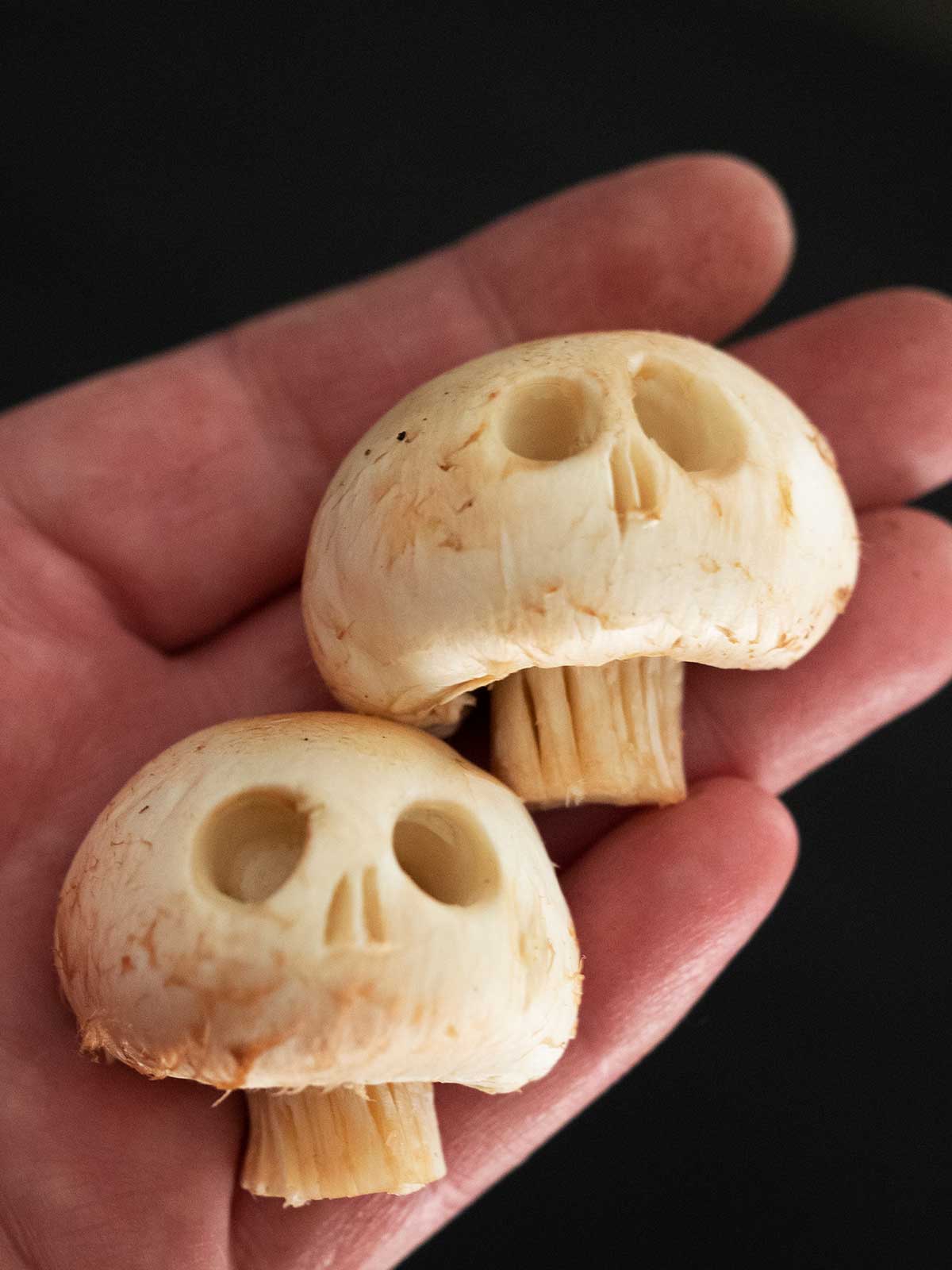 Mushroom Skulls Spooky Pasta - Belly Rumbles