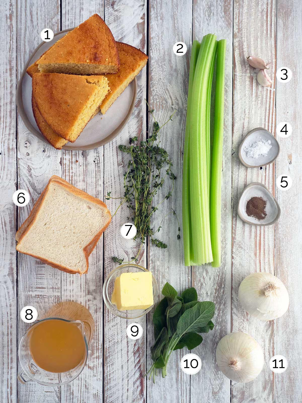 Cornbread Dressing - baked cornbread stuffing - Belly Rumbles