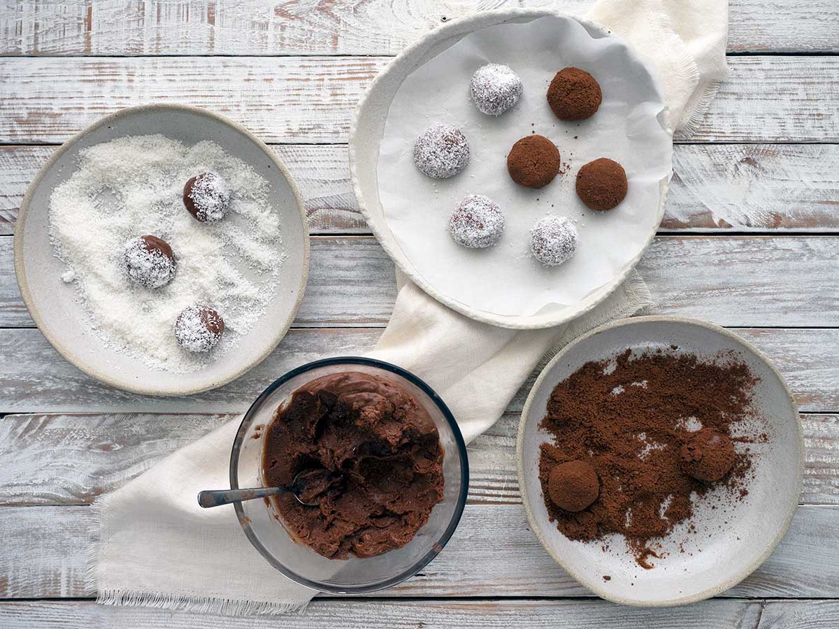 Tim Tam Balls with Milo and Coconut - Belly Rumbles