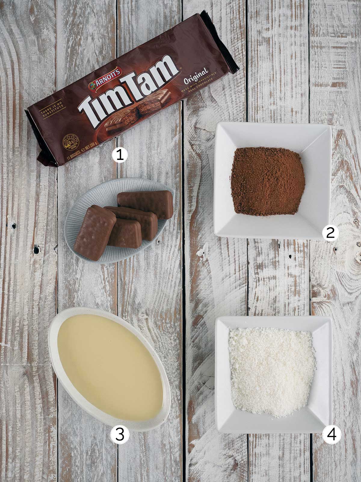 Tim Tam Balls with Milo and Coconut - Belly Rumbles