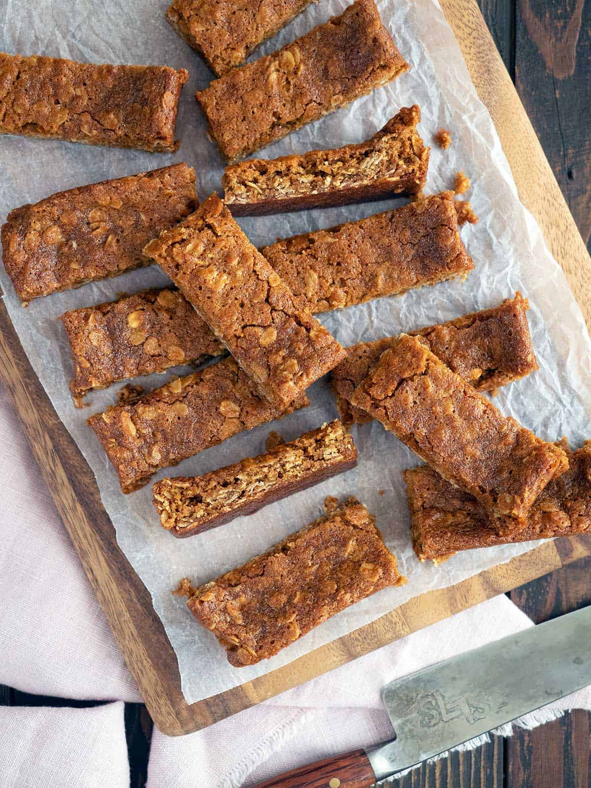Delicious Chewy Anzac Slice Recipe - Belly Rumbles
